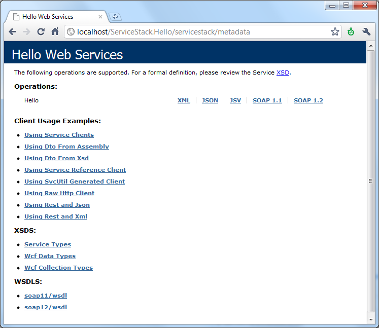 Tutorial Creating A Hello World Servicestack Web Service